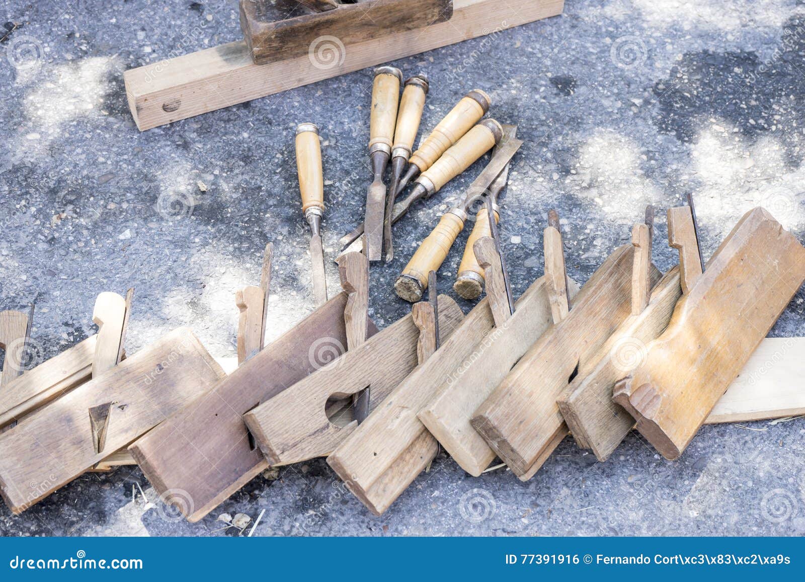 Workplace, Traditional Tools Sculptor, Wood, Hammers And Chisels ...