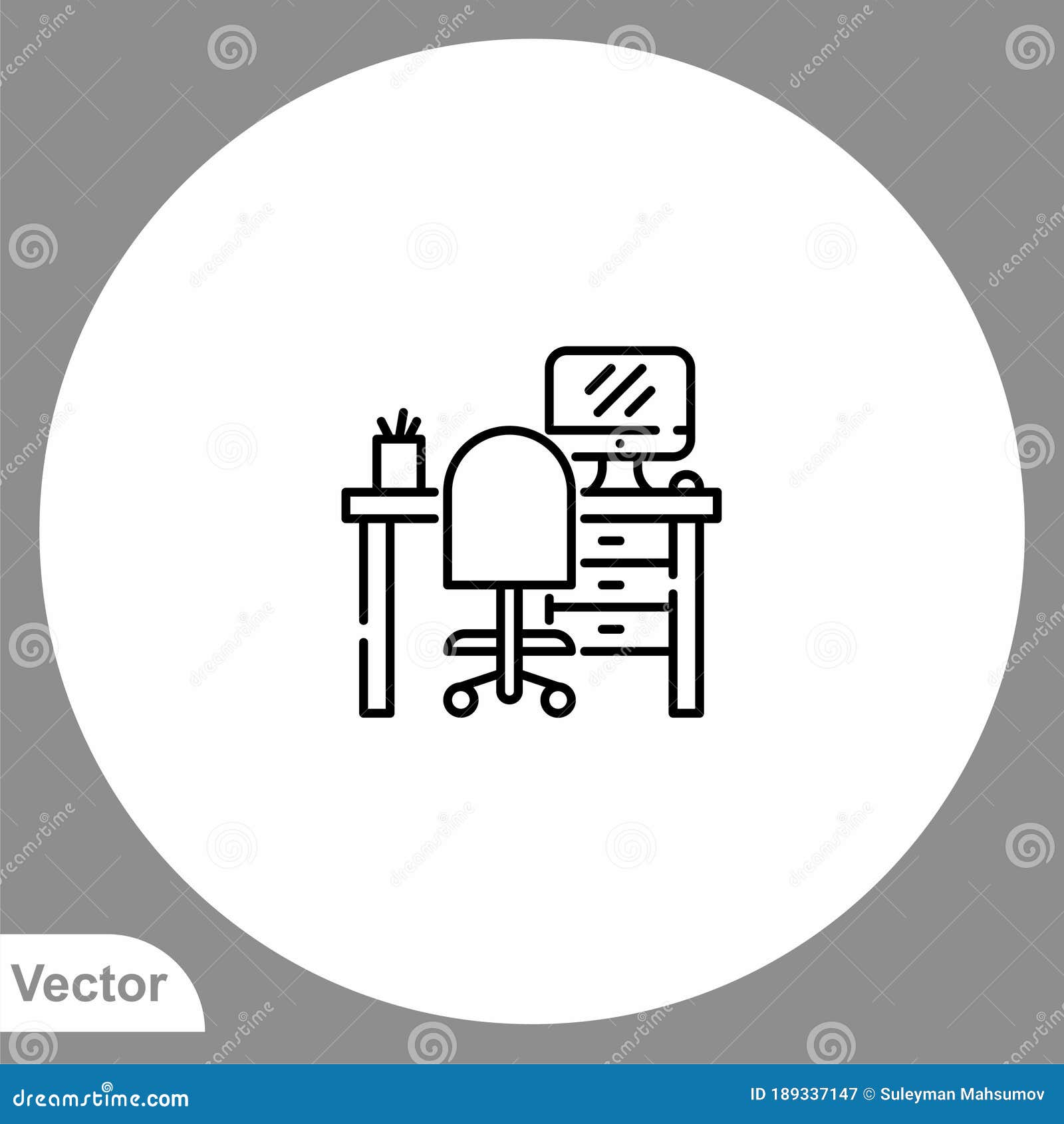Workplace Icon Sign Vector,Symbol, Logo Illustration for Web and Mobile ...