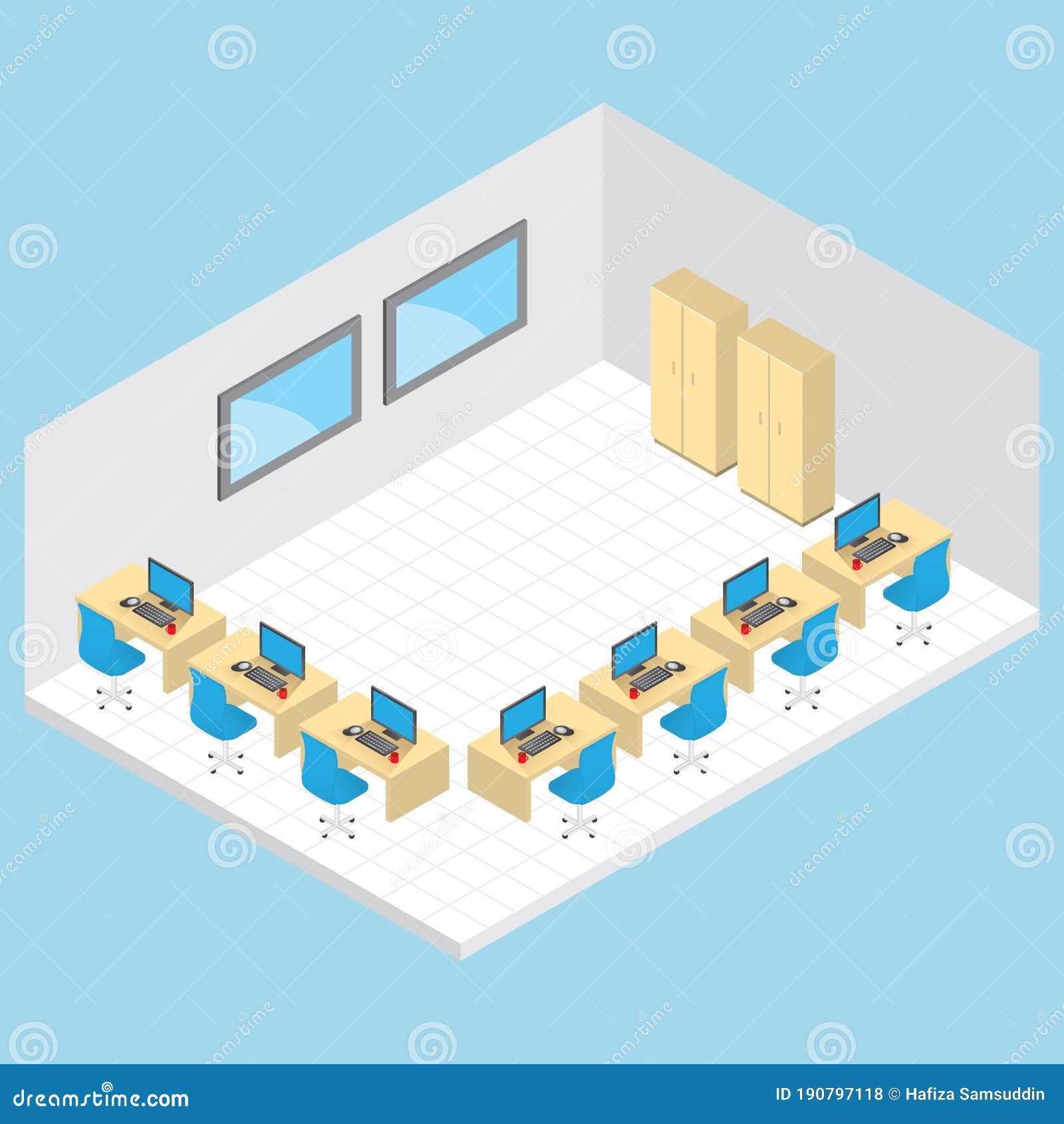 Workplace. Vector Illustration Decorative Design Stock Vector ...