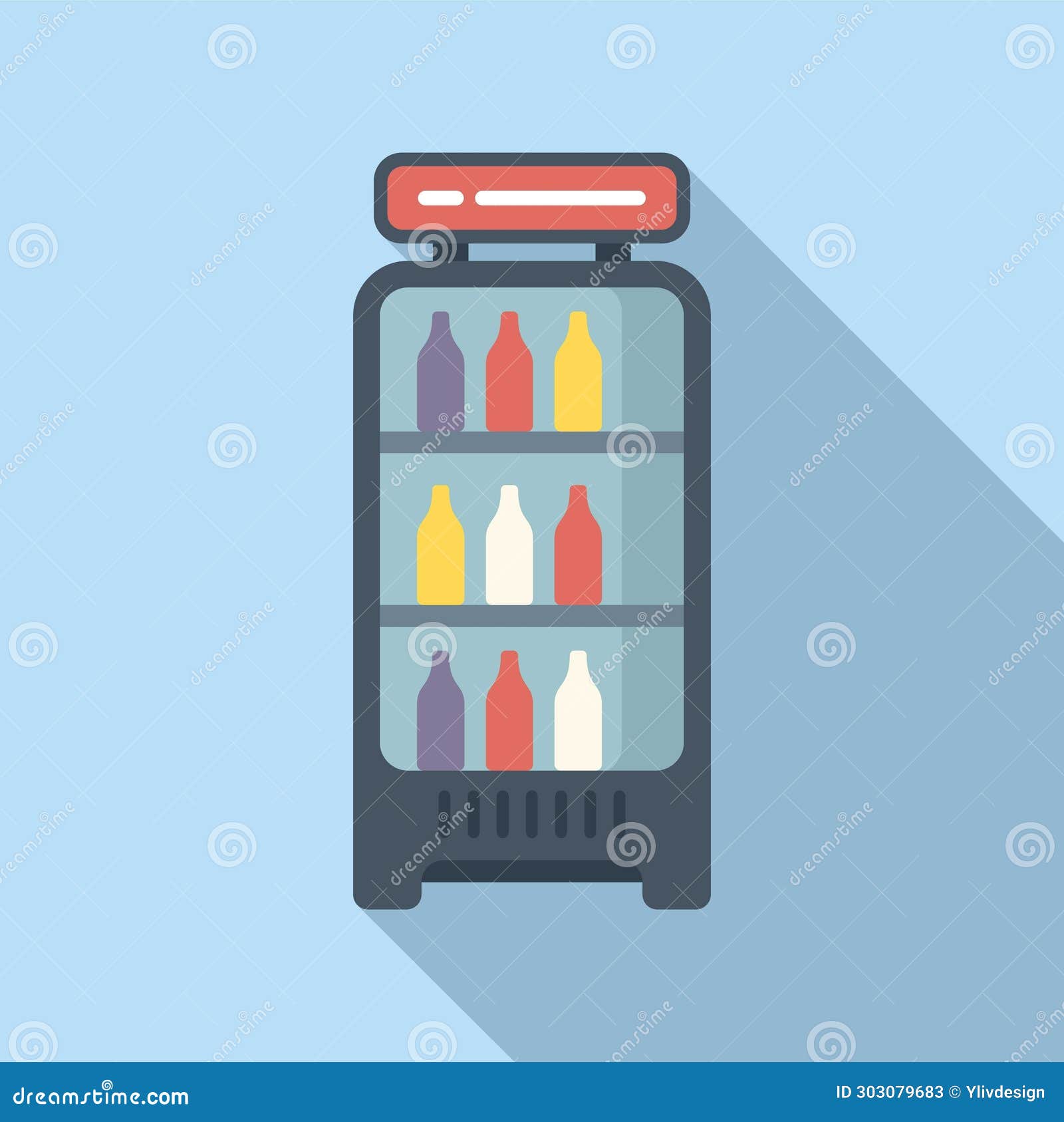 Workplace Vending Machine Icon Flat Vector. Portable Bottle Stock ...