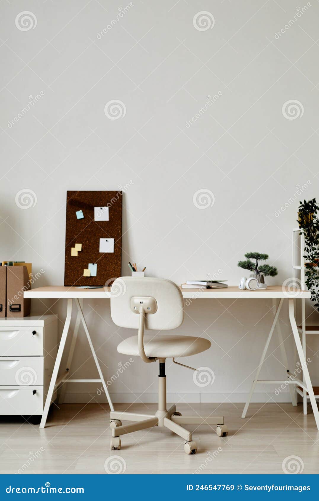 Workplace in White Background Stock Image - Image of computer ...