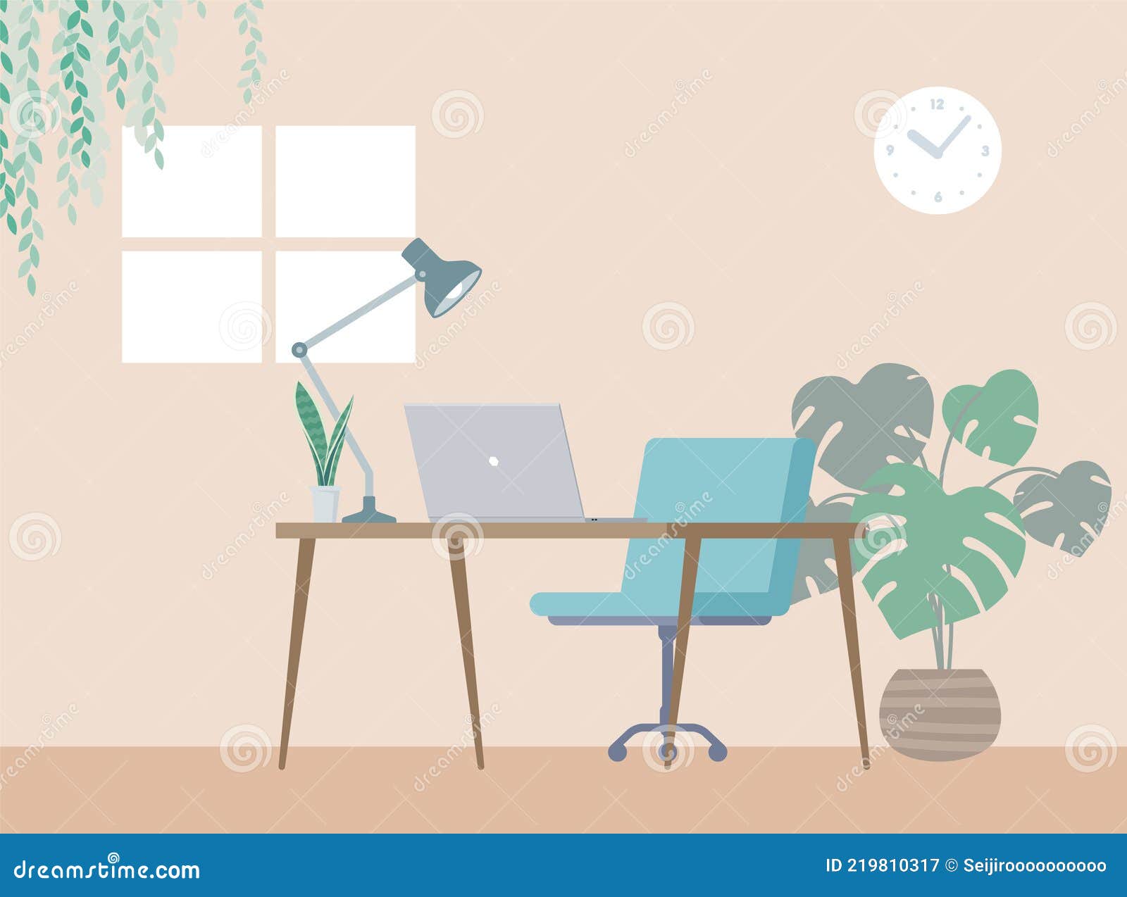 Workroom stock vector. Illustration of interior, work - 219810317