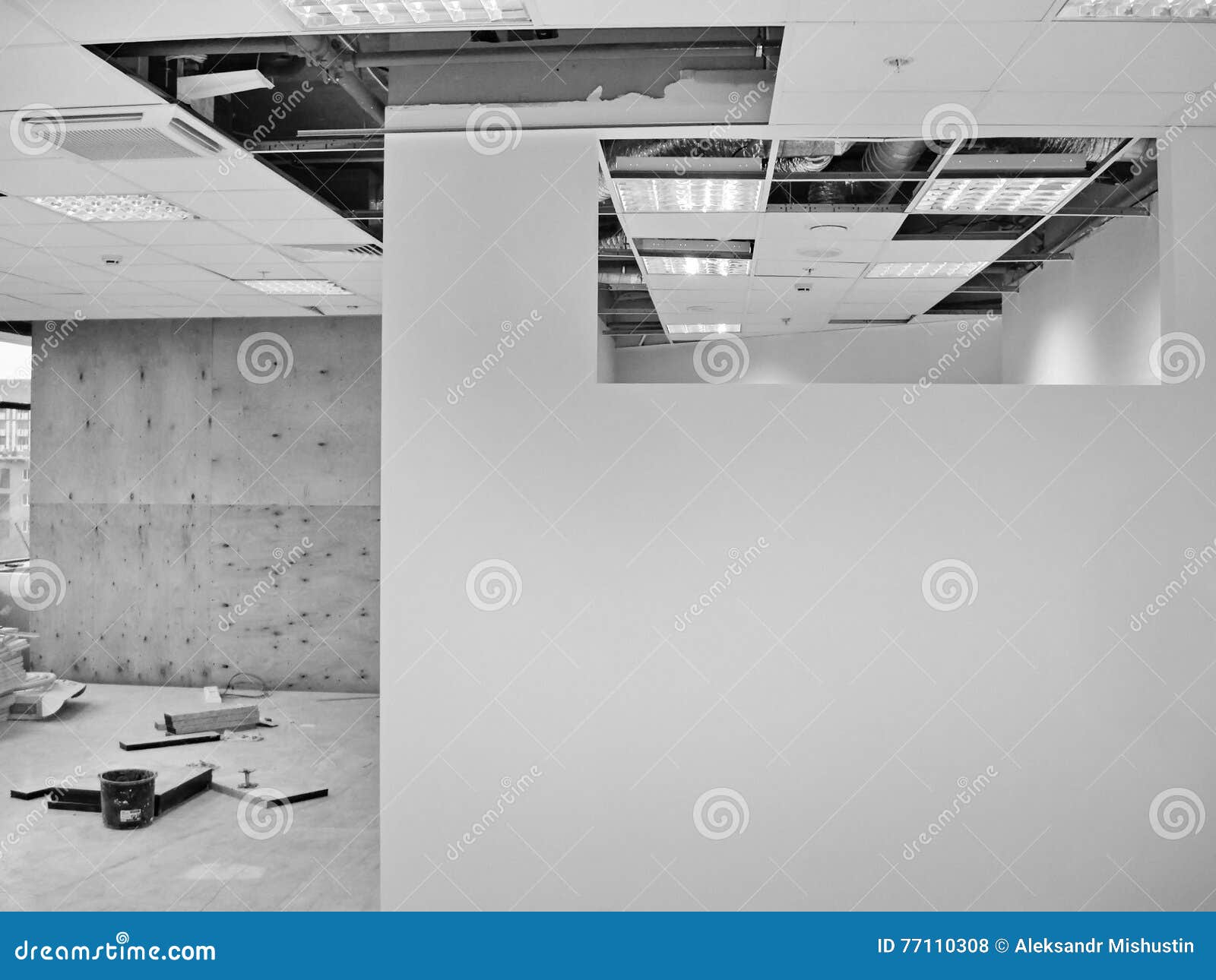 Building. Finishing Work. Plasterer Work. The Hand Of The Master Is ...