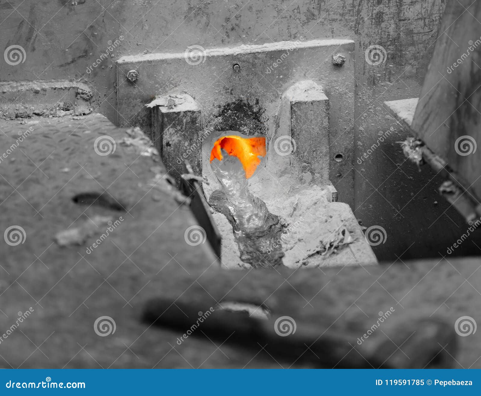 Aluminum Melted In A Container Stock Photography | CartoonDealer.com ...