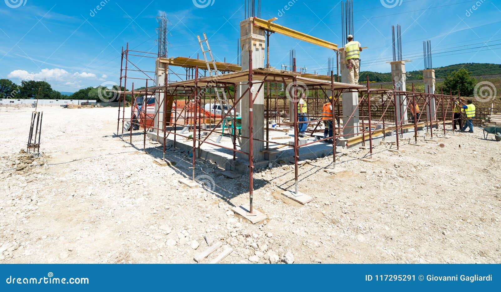 Works in Progress on Contruction Building Site Editorial Photo - Image ...