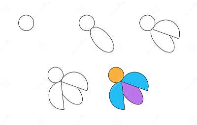 Worksheet Easy Guide To Drawing Cartoon Bug. Simple Step by Step ...