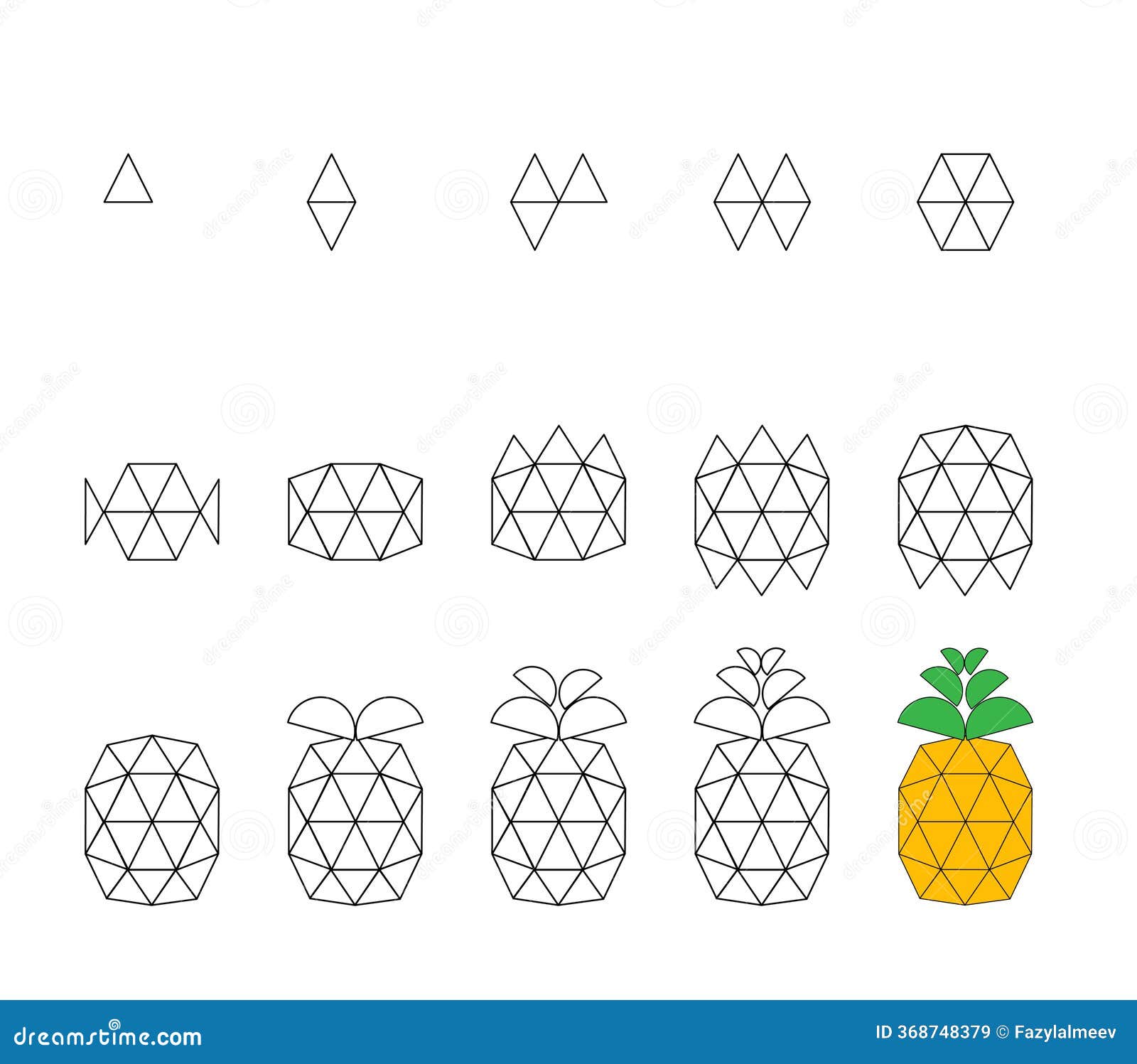 Worksheet Easy Guide To Drawing Cartoon Train. Simple Step-by-step ...