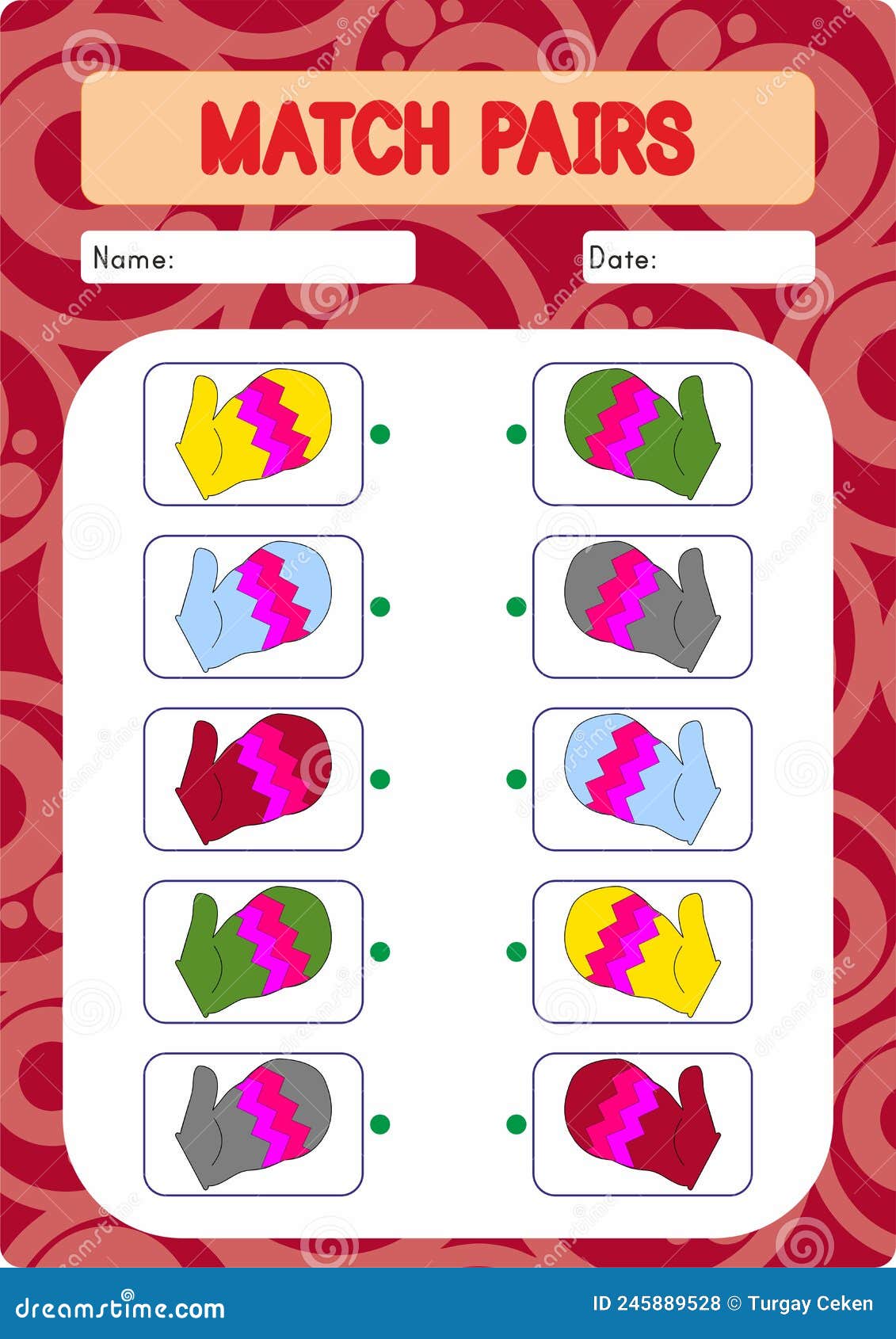 Game of Finding Same Objects Stock Vector - Illustration of word ...