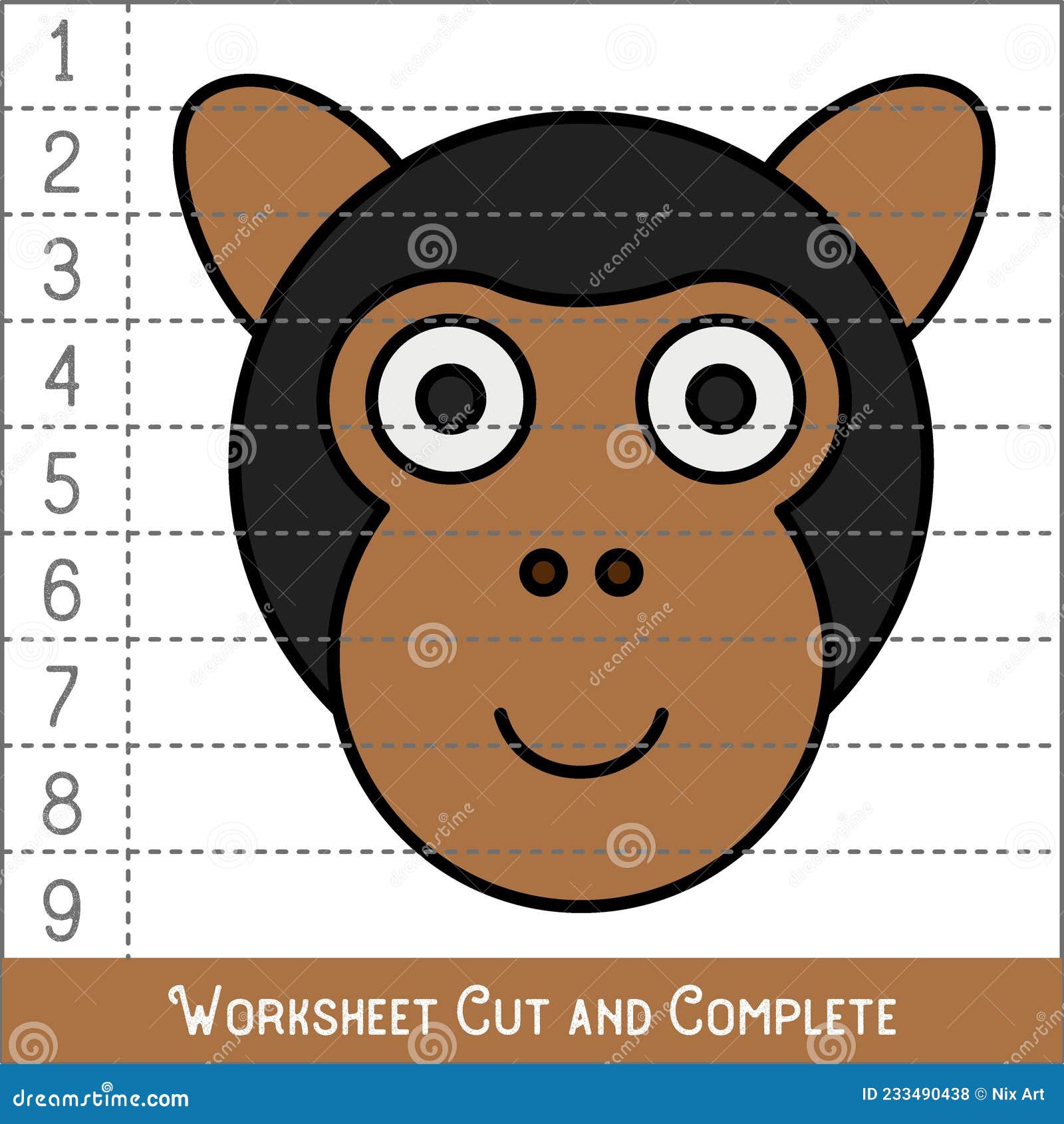 Worksheet. Game for Kids, Children. Math Puzzles. Cut and Complete ...