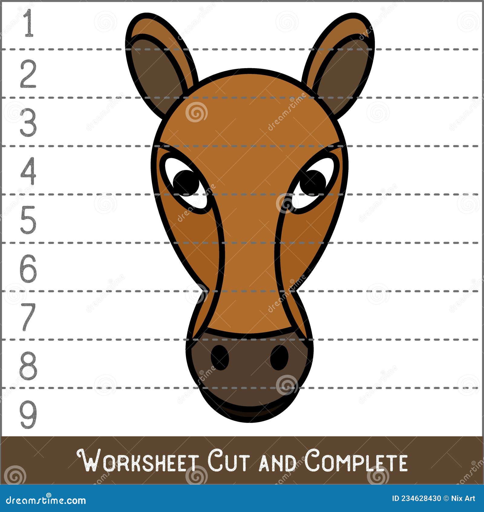 Worksheet. Game for Kids, Children. Math Puzzles. Cut and Complete ...