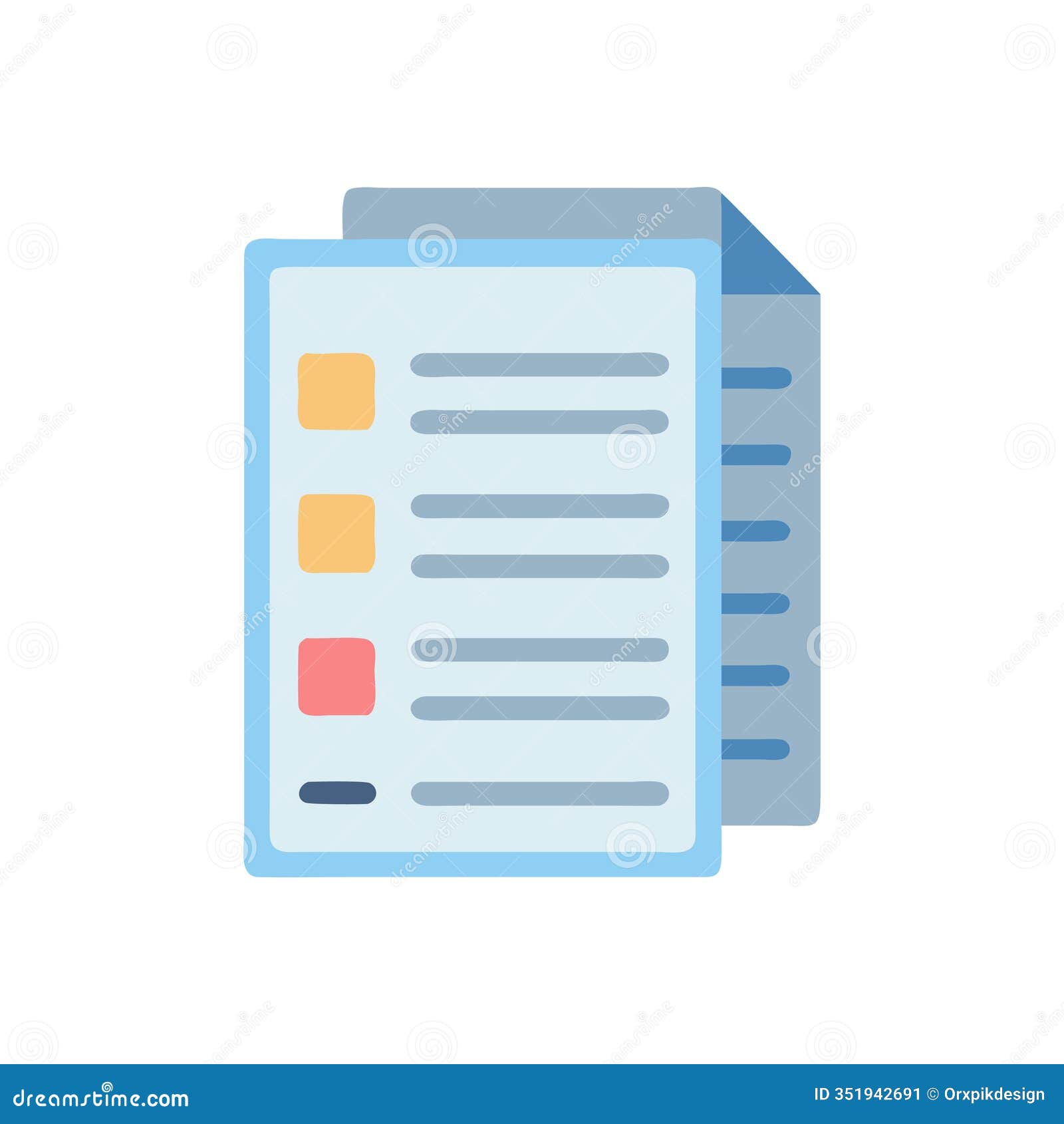 Worksheet Icon for Study Activities Stock Vector - Illustration of ...