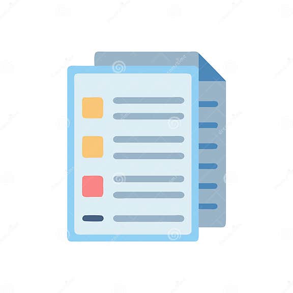 Worksheet Icon for Study Activities Stock Vector - Illustration of ...