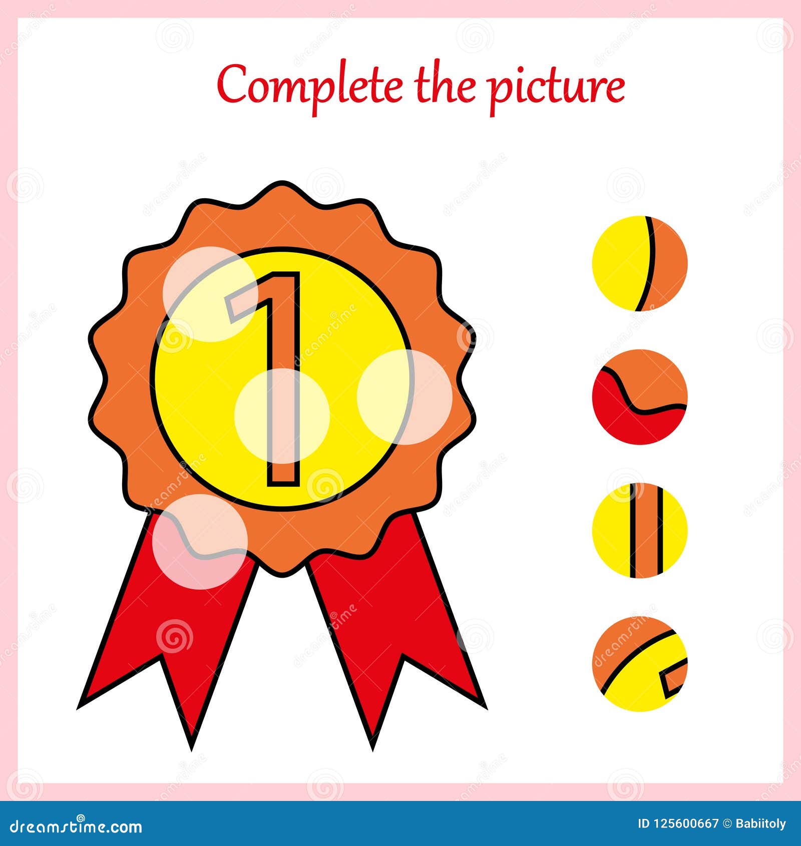 Worksheet for Kids. Complete the Picture, Game for Children Stock ...