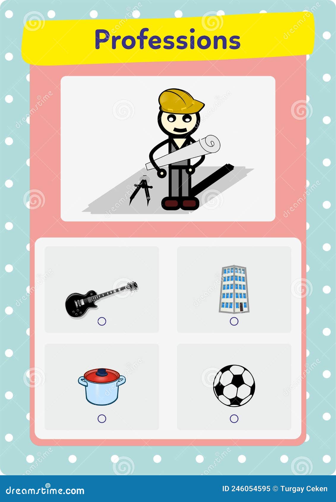 Matchin occupations stock vector. Illustration of knowledge - 246054595