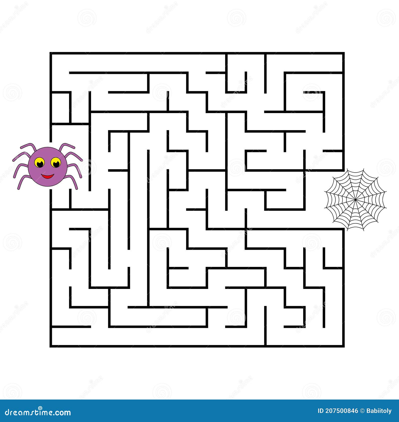 Worksheet. Maze Labyrinth with Entry and Exit Stock Vector ...