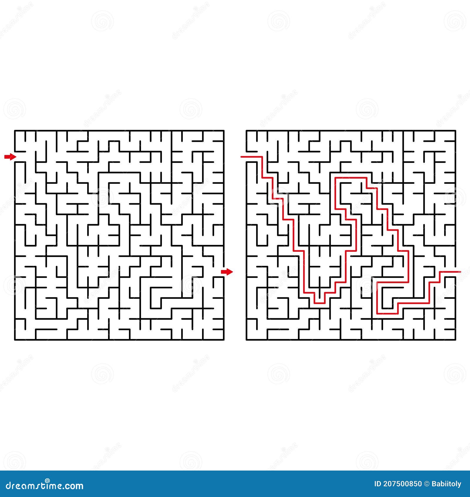 Worksheet. Maze Labyrinth with Entry and Exit Stock Vector ...