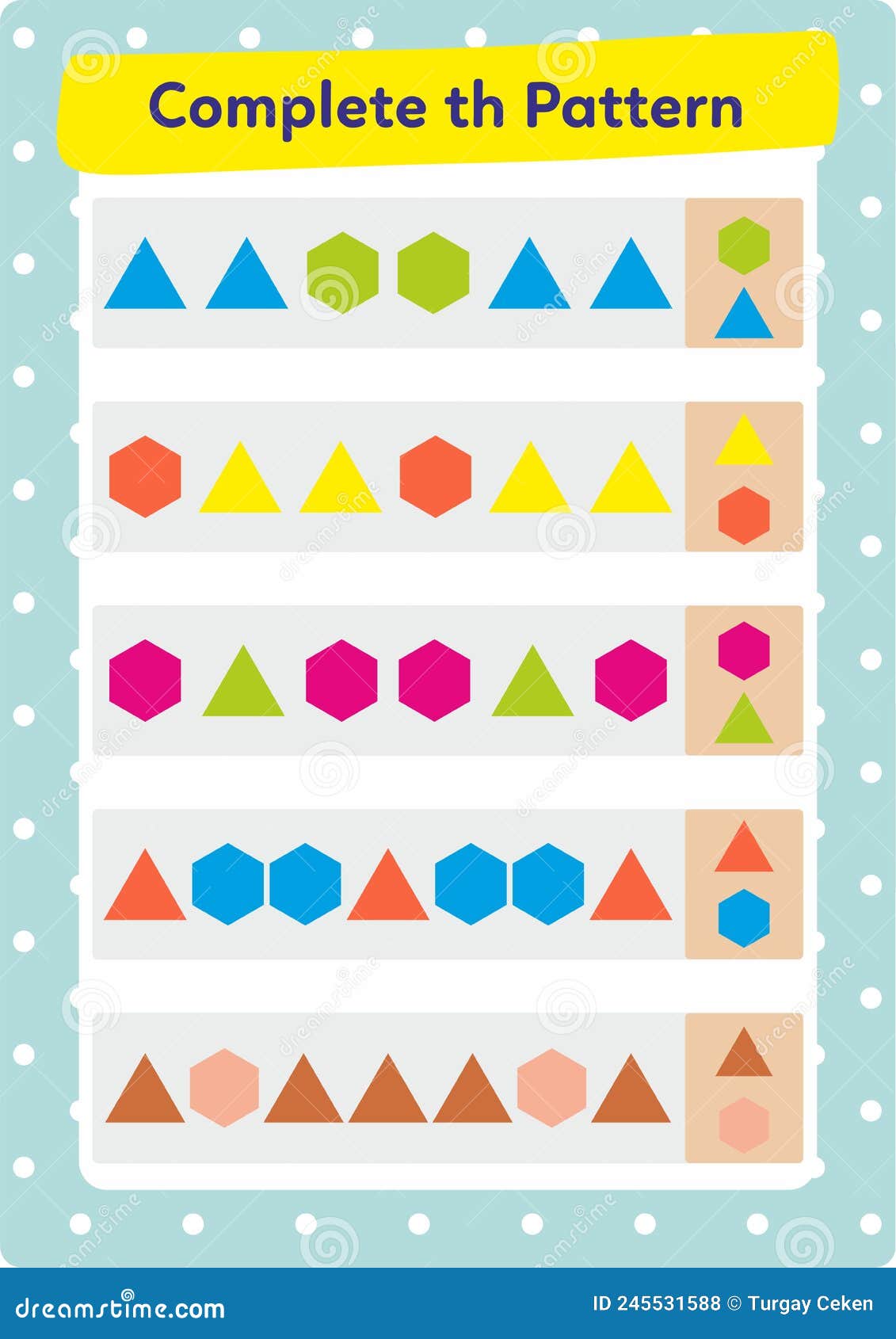 Pattern Activity for Kids. Funny Activities. Stock Vector ...