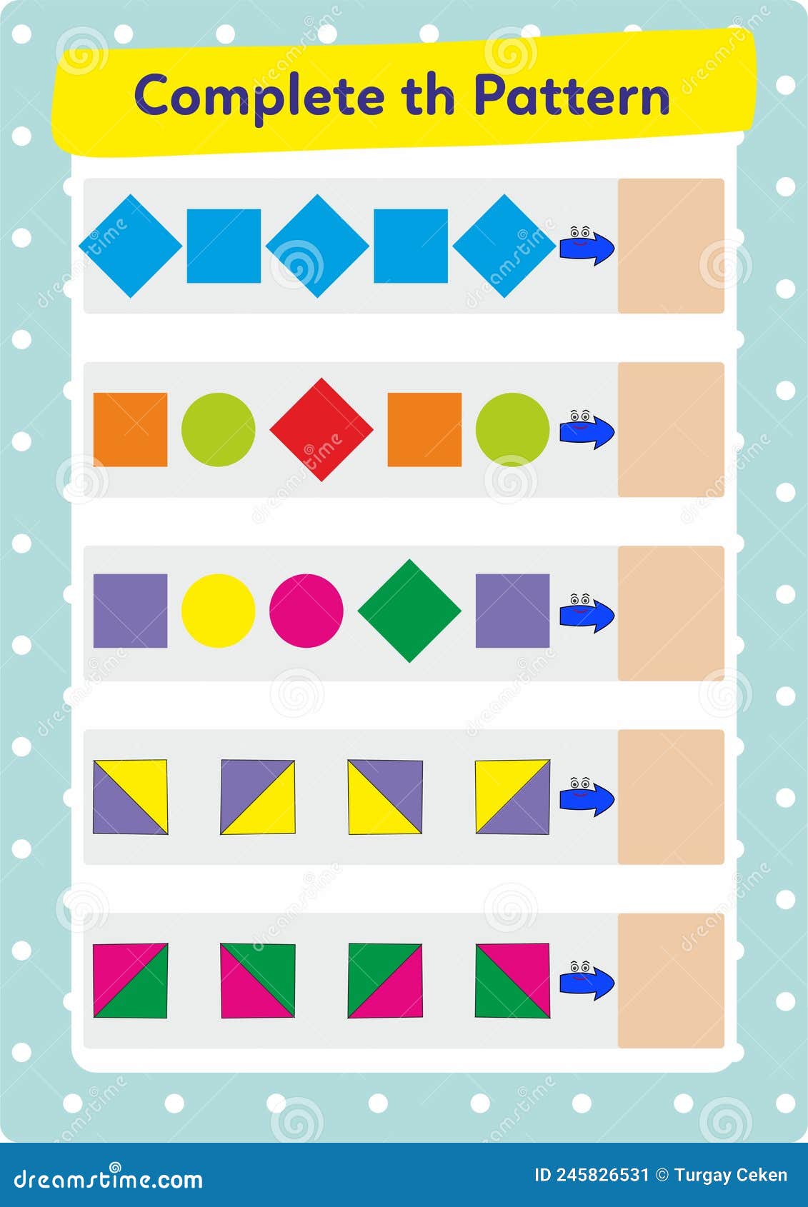 Pattern Gam for Kids, about Shape Combine. Stock Vector - Illustration ...