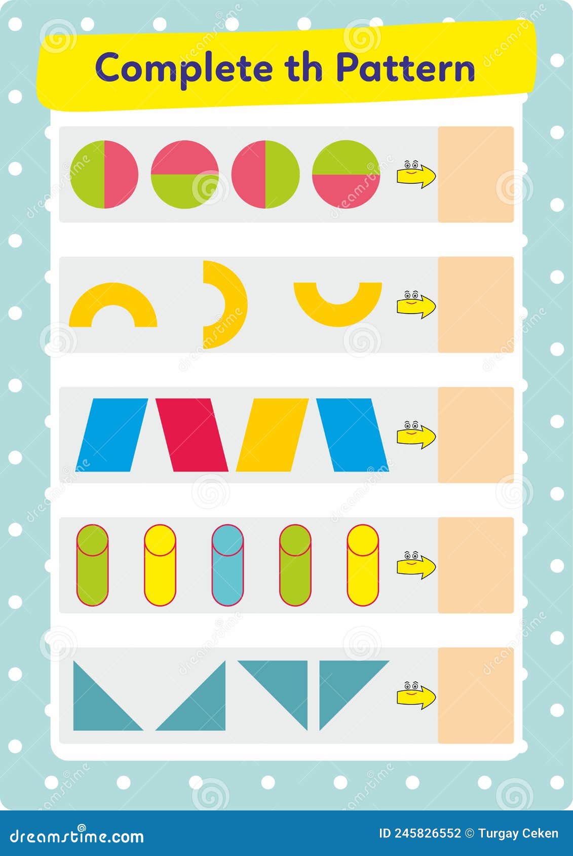 Pattern Gam for Kids, about Shape Combine. Stock Vector - Illustration ...