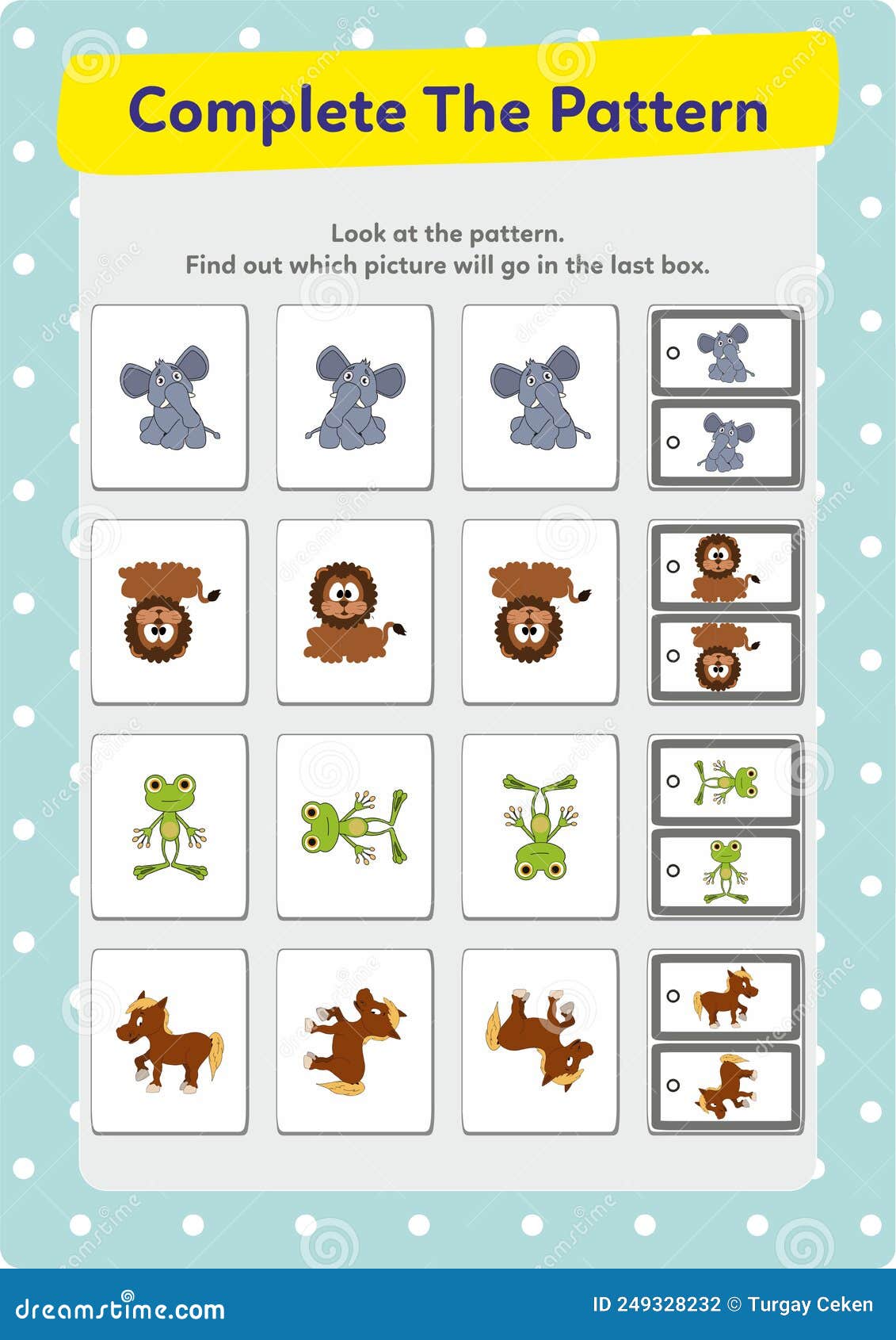 This Worksheet is a Pattern Completion Activity. Stock Illustration ...