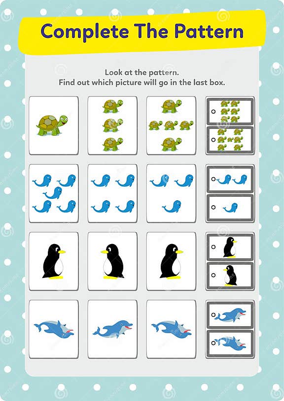 This Worksheet is a Pattern Completion Activity. Stock Illustration ...
