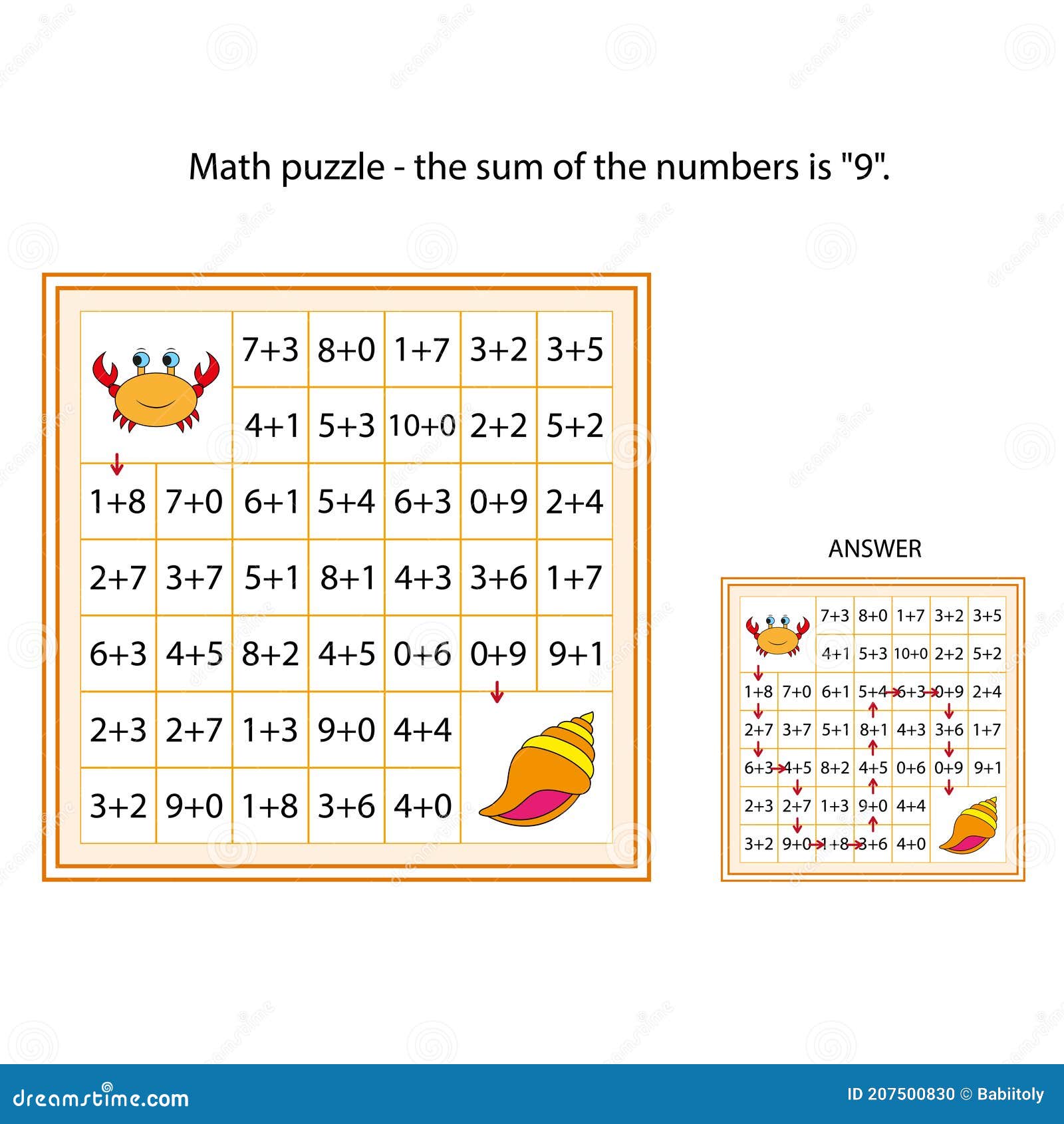 Worksheet. The Task - Go Through Cells Of The Labyrinth Mathematical ...