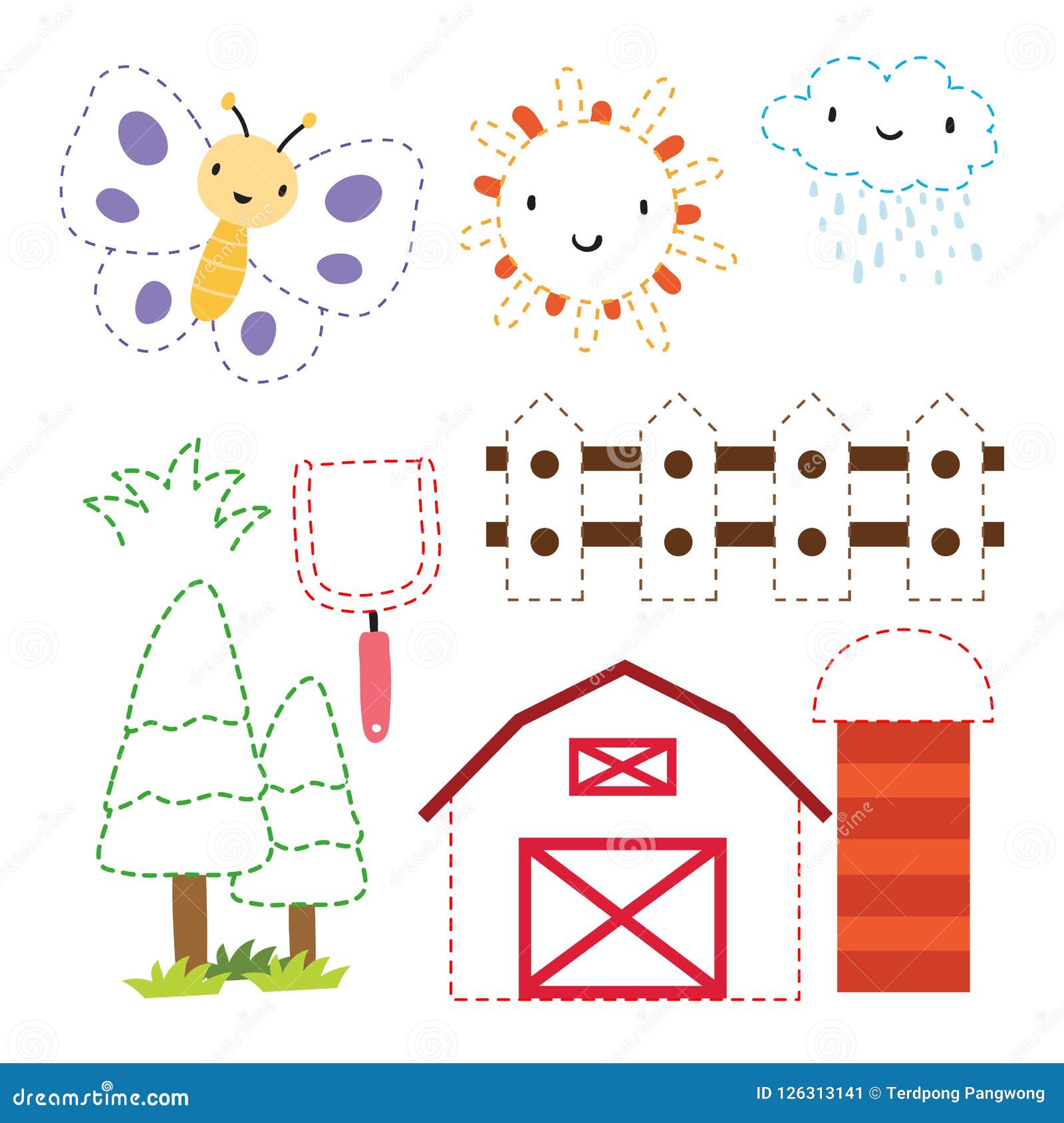 Worksheet Vector Design for Kid Stock Illustration - Illustration of ...