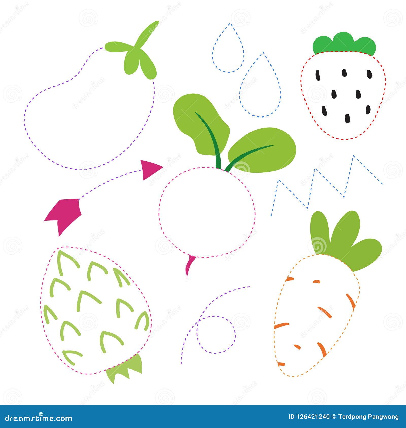 Worksheet Vector Design for Kid Stock Illustration - Illustration of ...