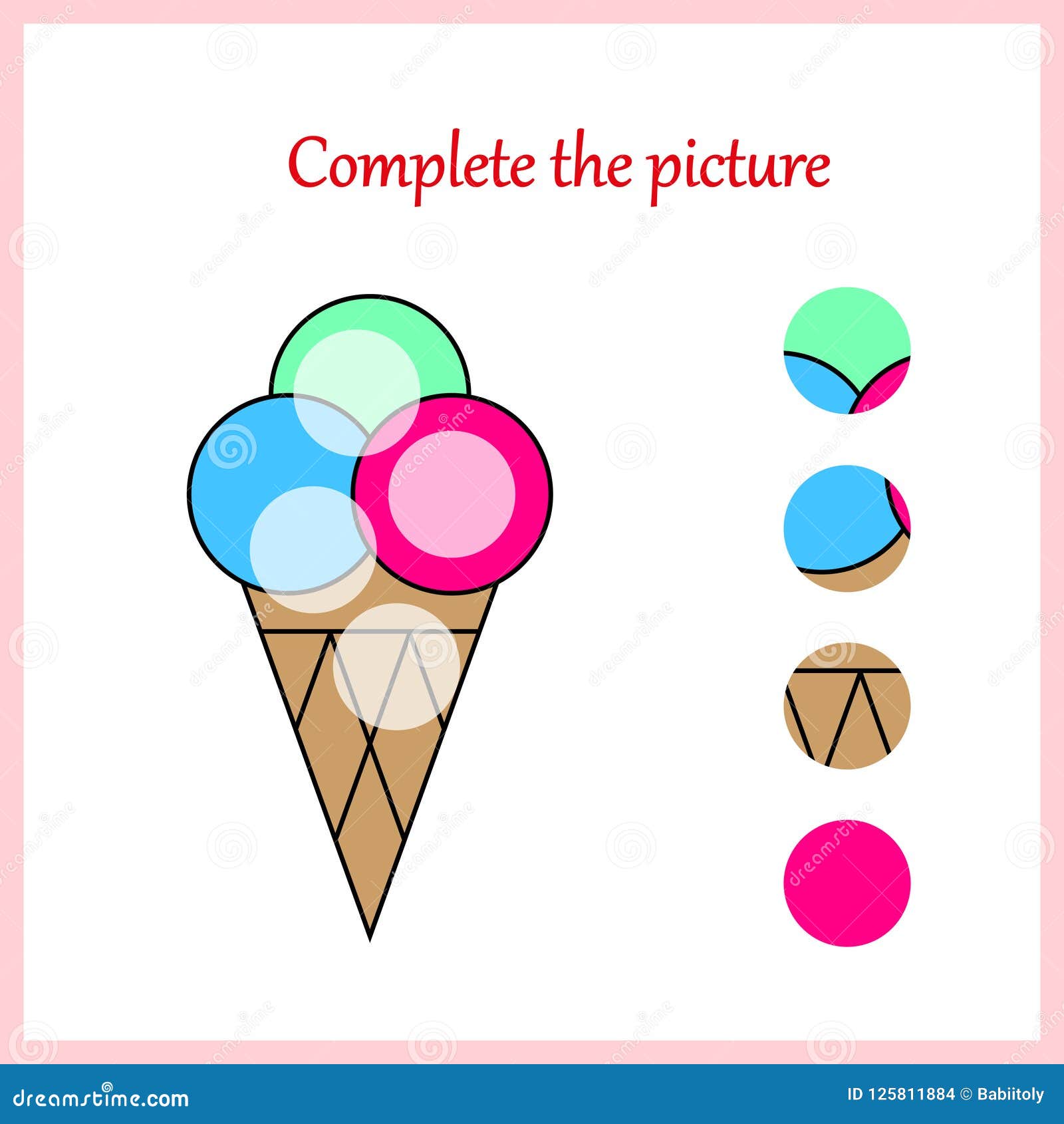 Worksheet. Visual Logic Puzzle: Find Missing Piece - Puzzle Game for ...