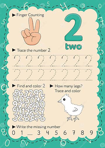 Worksheets for Learning Numbers. Learning and Activity for Kids. Number ...