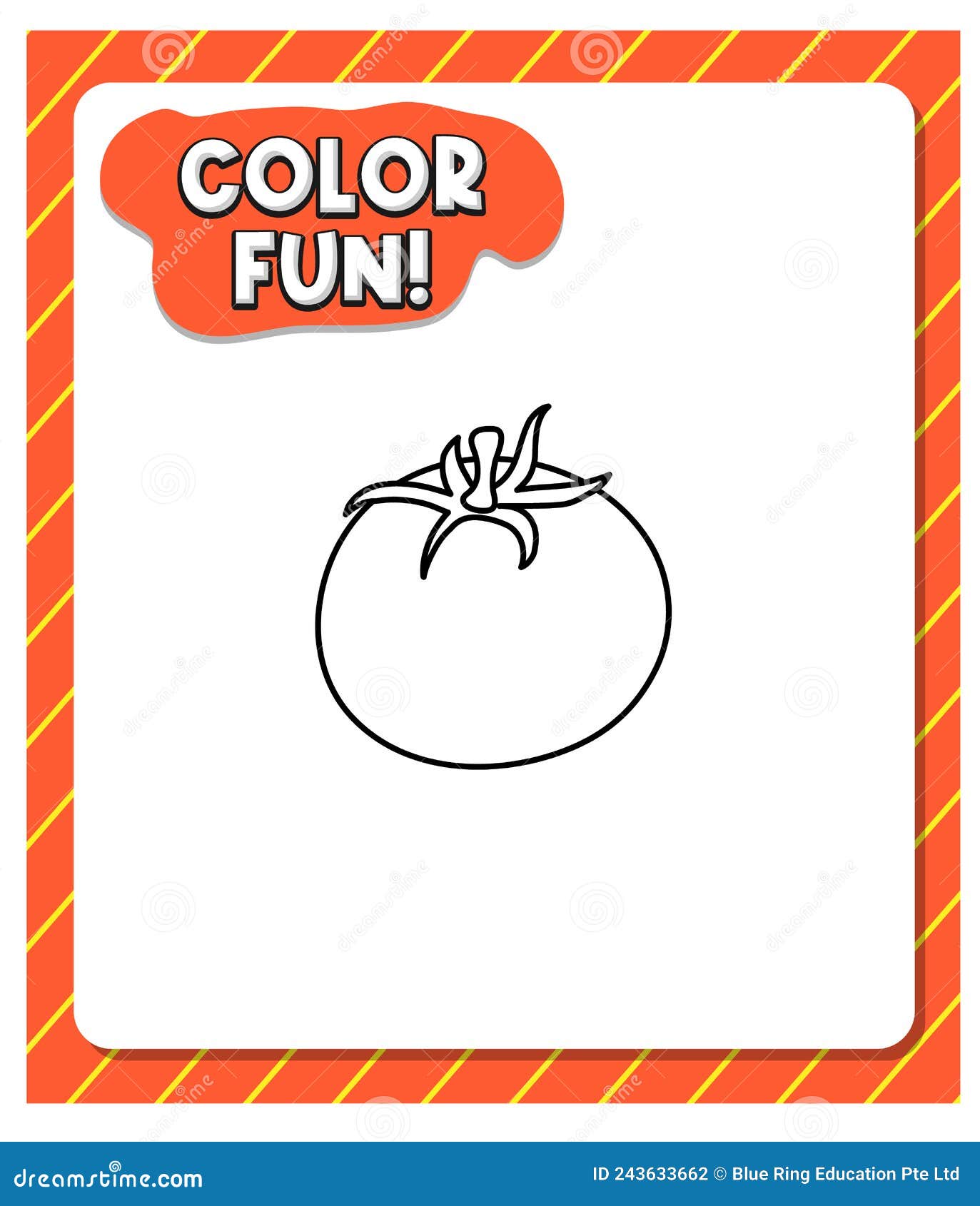 Tomato Outline Illustration Isolated On White Background. Hand Drawn ...