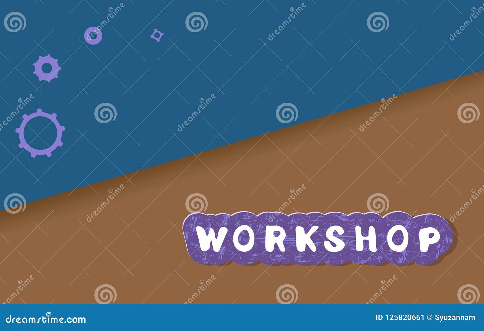 Workshop Template with Handwritten Lettering. Vector Illustration ...