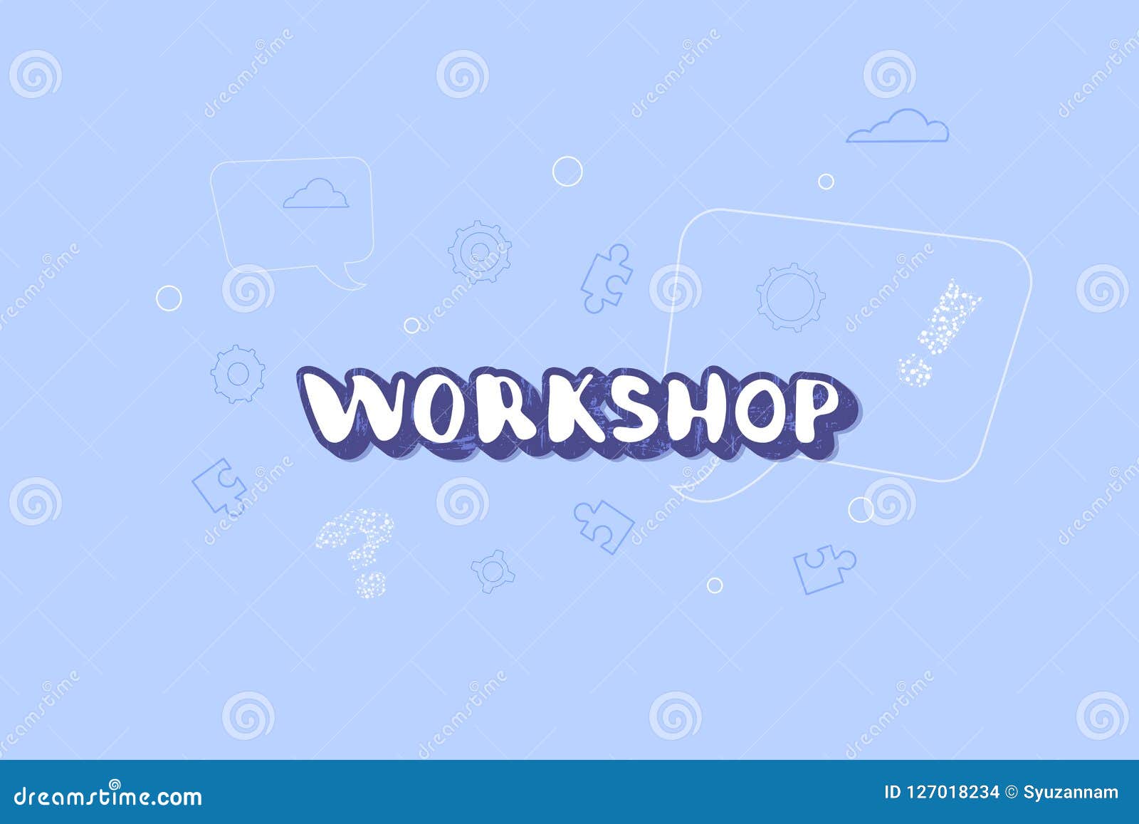 Workshop Template with Handwritten Lettering. Vector Illustration ...