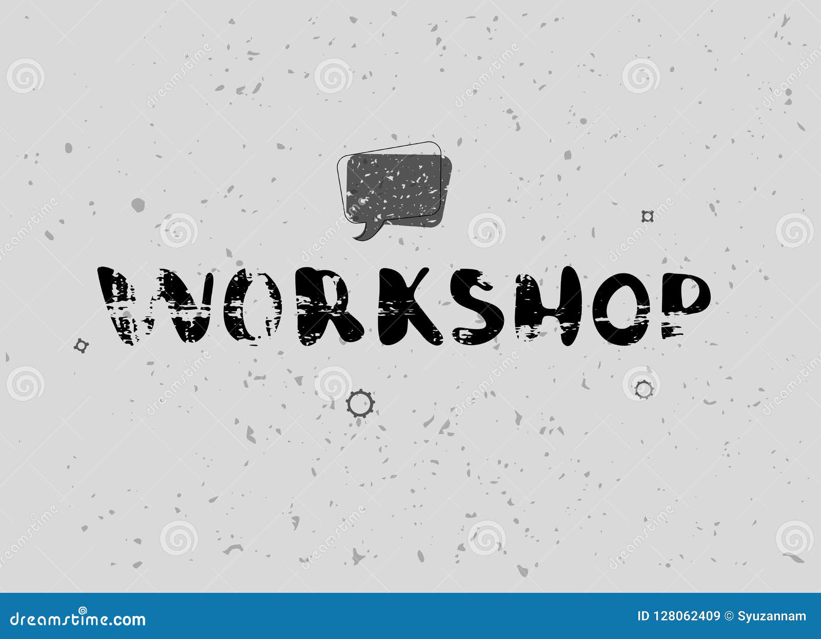 Workshop Template with Handwritten Lettering. Vector Illustration ...