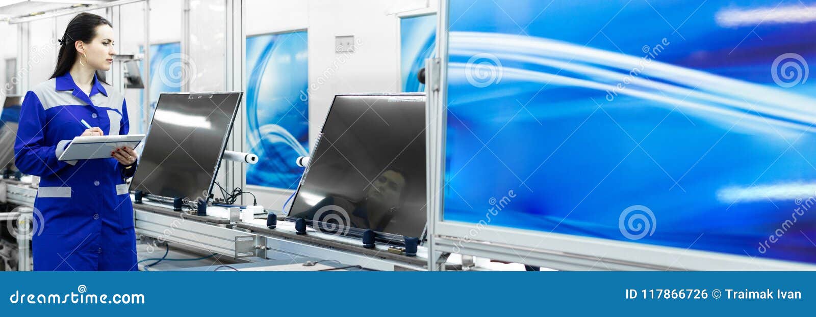 Minsk, Belarus - May 08, 2018: Workshop for Assembring Televisions ...