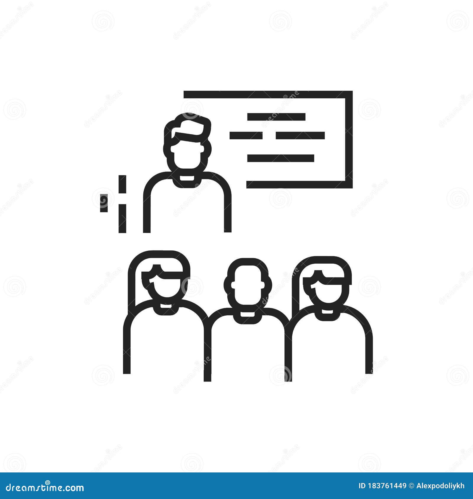 Workshop Black Line Icon. Tutor, Educator, Teacher. Group Training ...