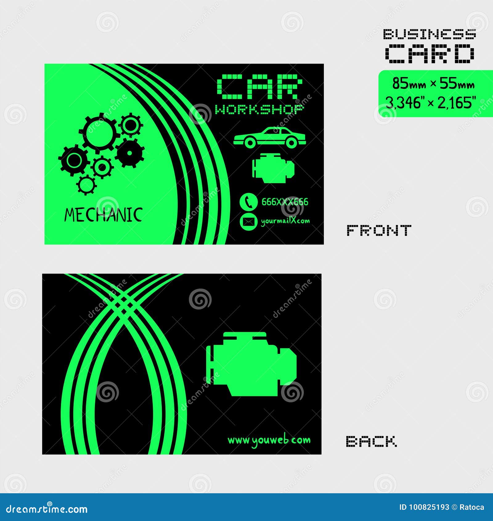 Workshop car business card stock vector. Illustration of business ...