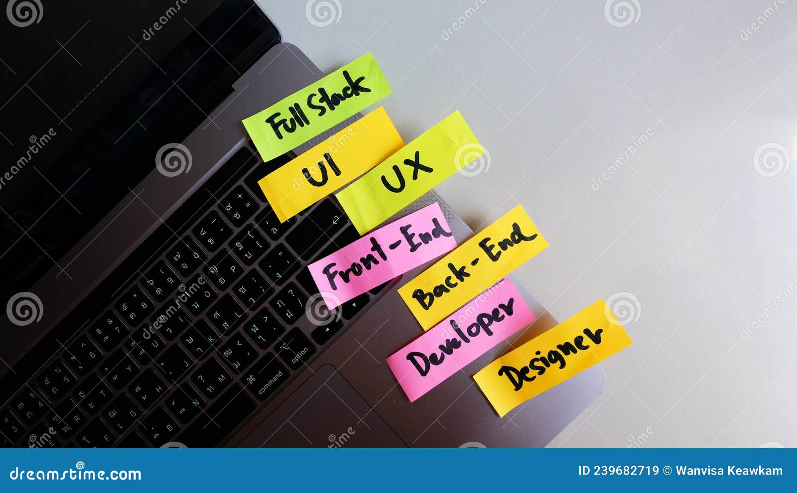 Colourful Sticky Notes with Brainstorm Strategy Workshop Business ...