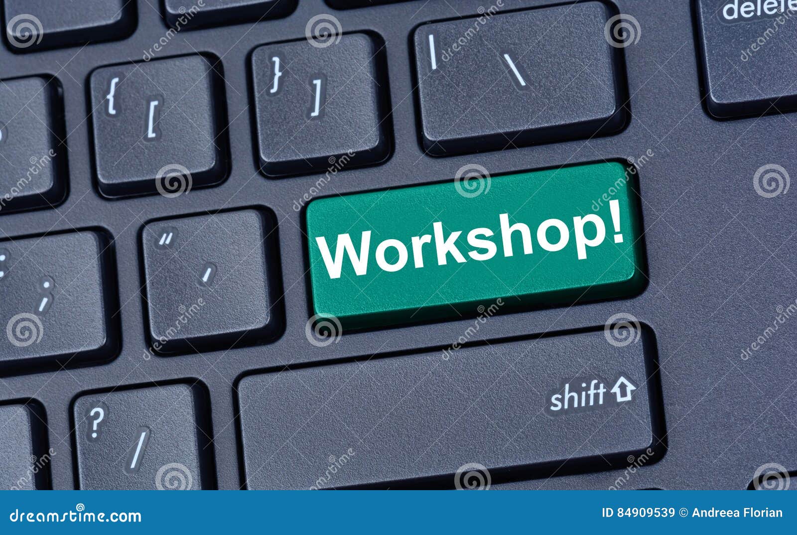 Workshop on Computer Keyboard Stock Image - Image of online, closeup ...