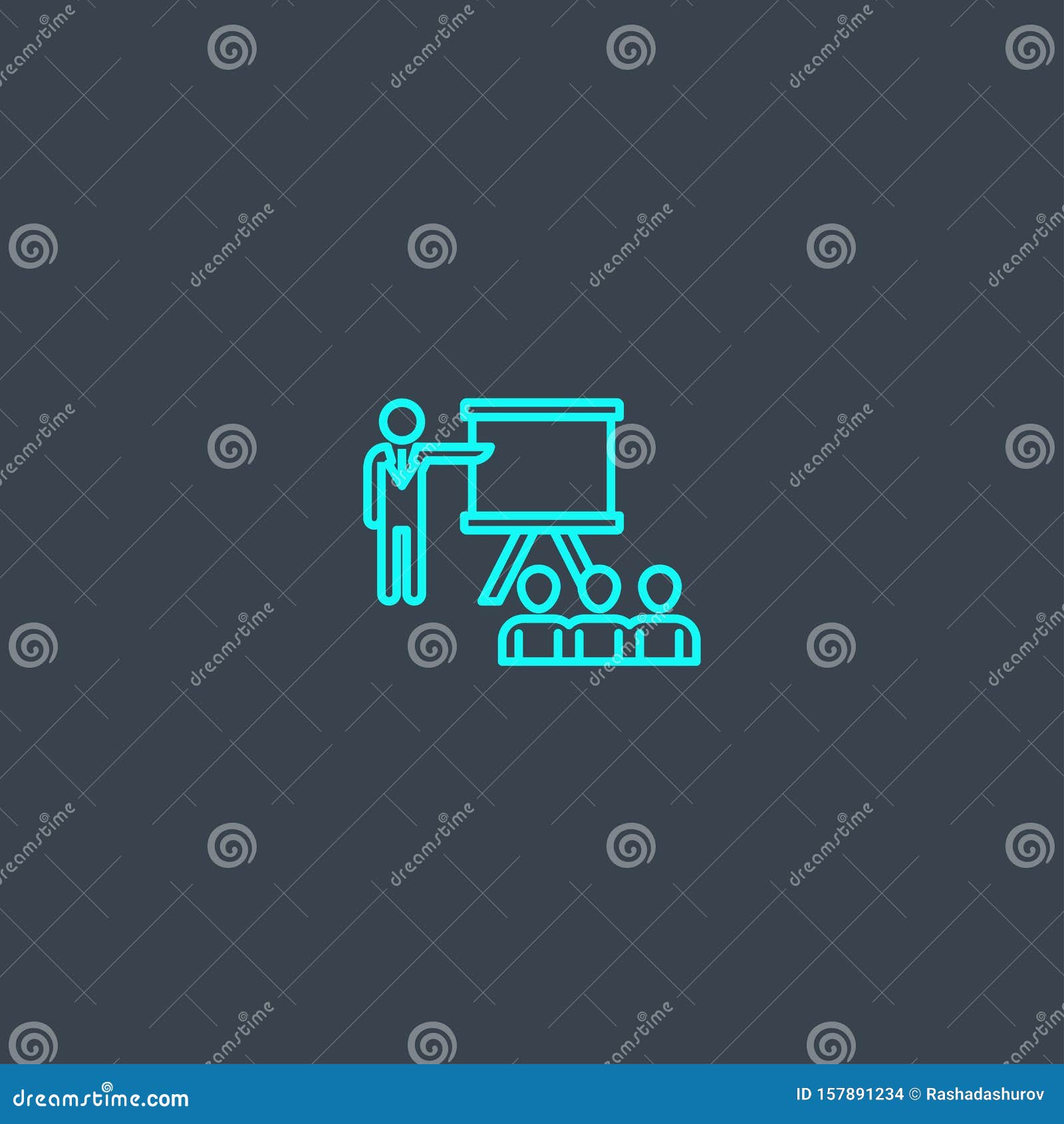 Workshop Concept Blue Line Icon. Simple Stock Vector - Illustration of ...