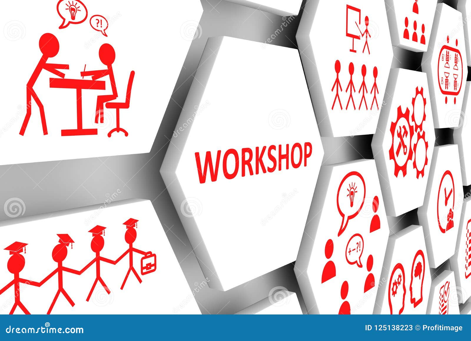 WORKSHOP Concept Cell Background Stock Illustration - Illustration of ...