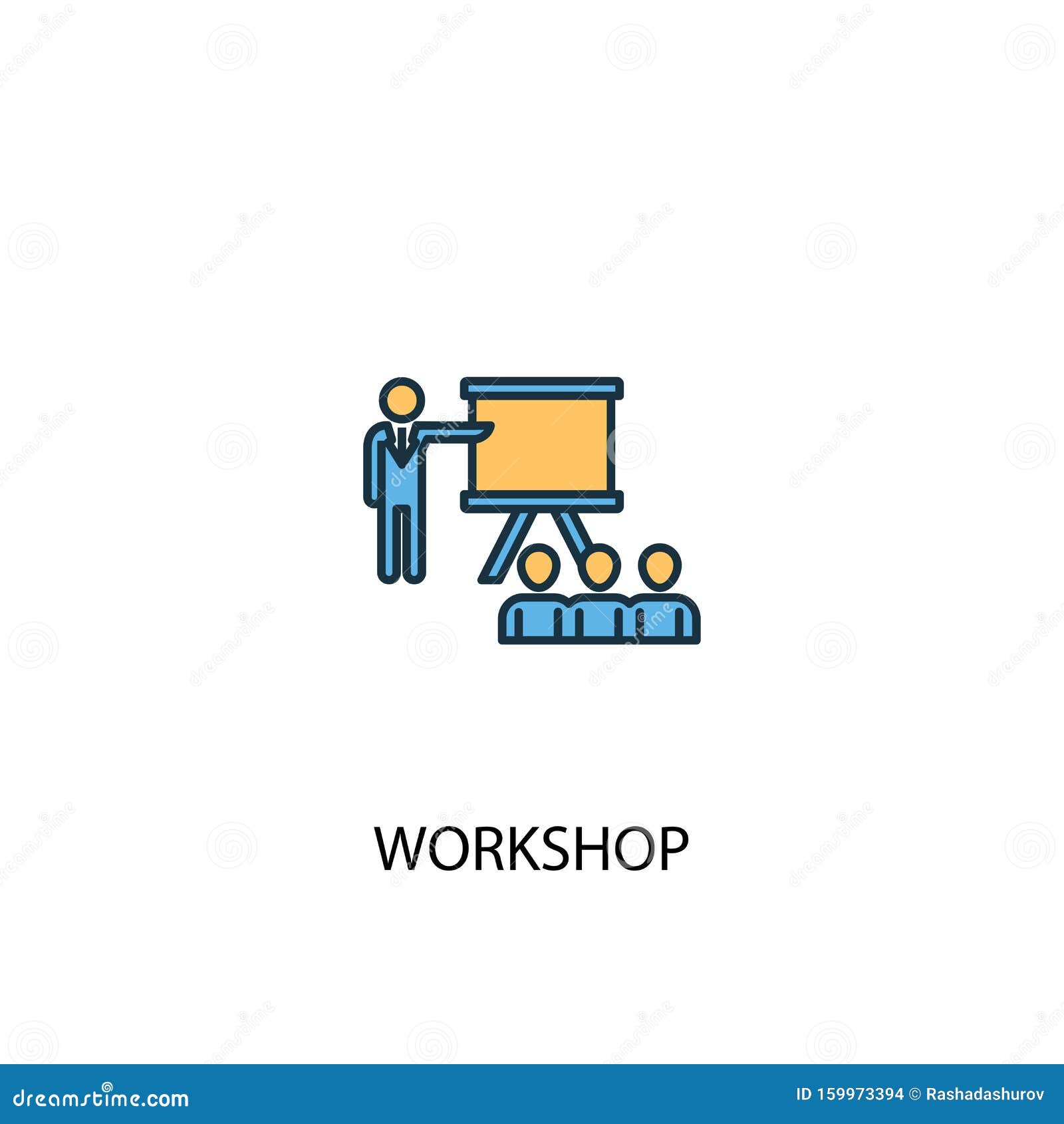Workshop Concept 2 Colored Line Icon Stock Vector - Illustration of ...