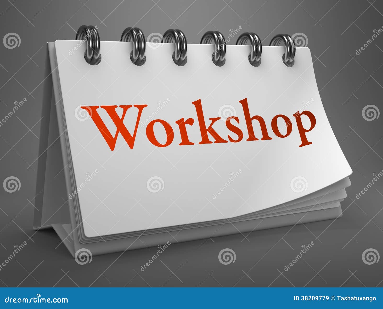 Workshop Concept on Desktop Calendar. Stock Illustration - Illustration ...