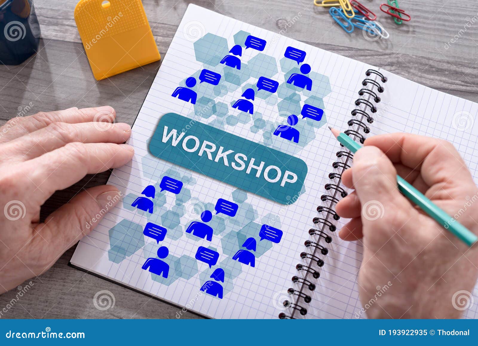 Workshop Concept on a Notepad Stock Image - Image of education ...