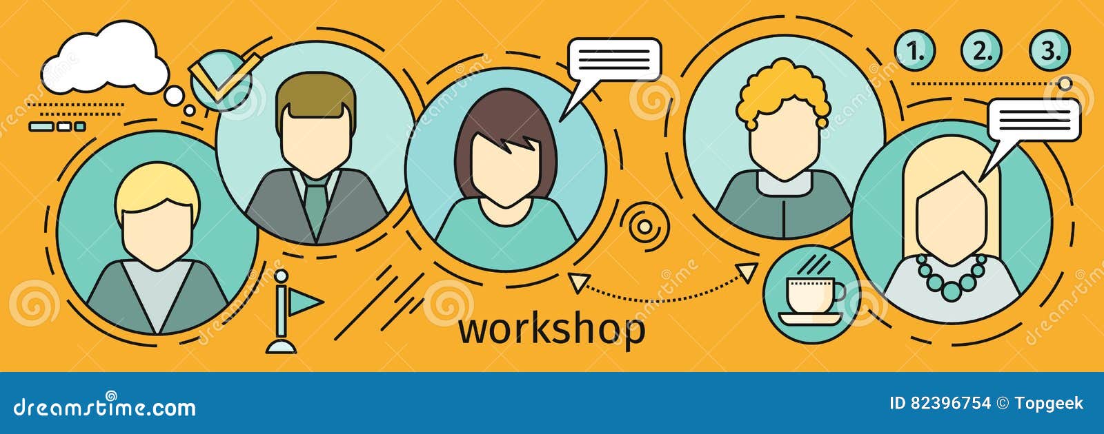 Workshop Concept Vector Illustration in Flat Style Stock Vector ...