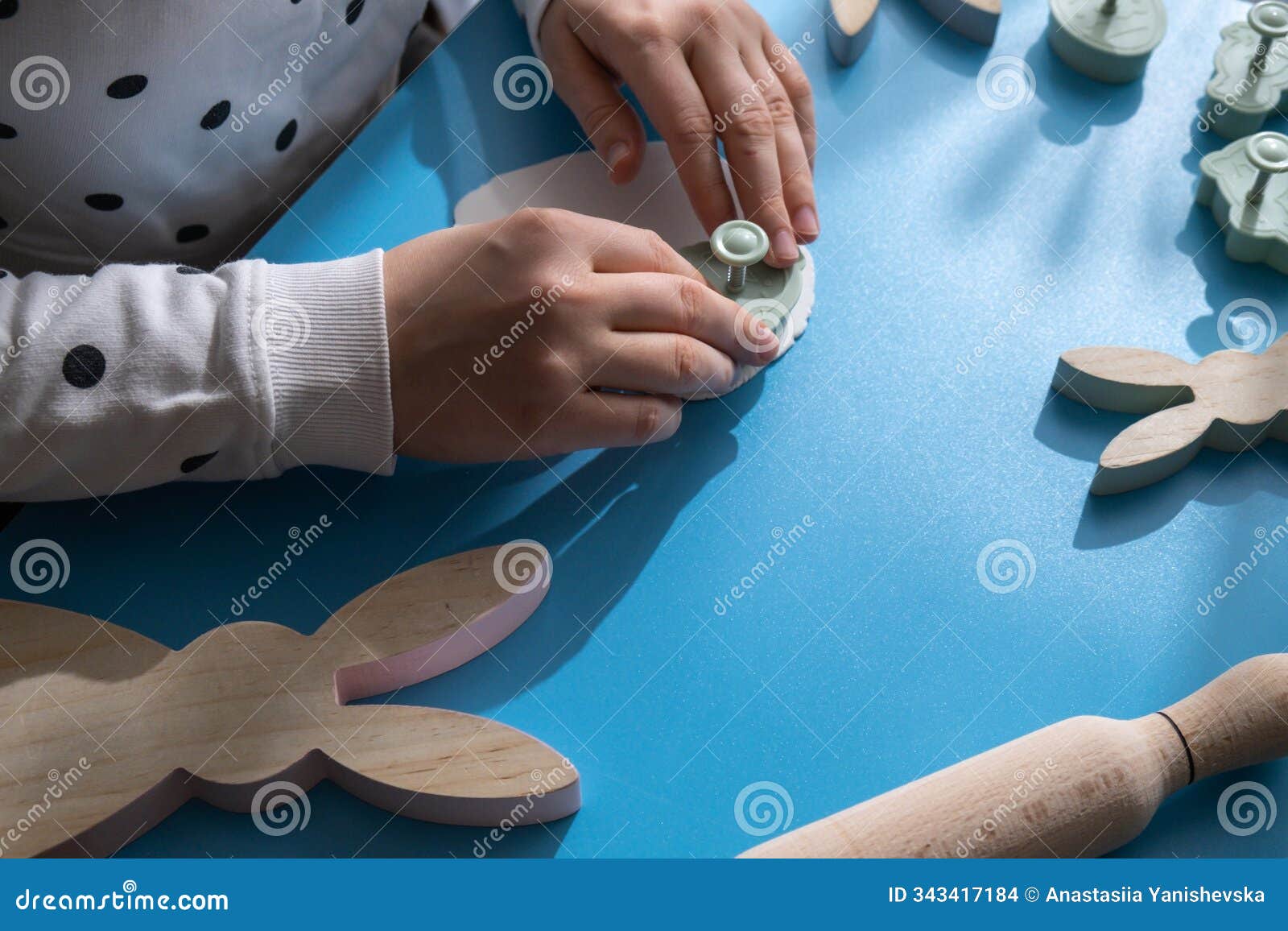 Workshop Cutting Figures Children Air Dry Clay Activity Handicraft Idea ...