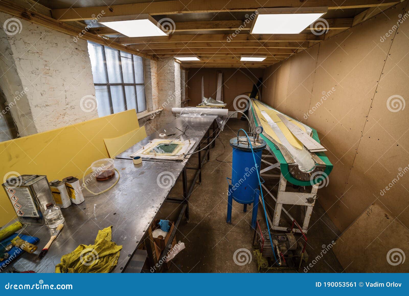 Workshop with Equipment for Making Wind Generator Blades, Using the ...