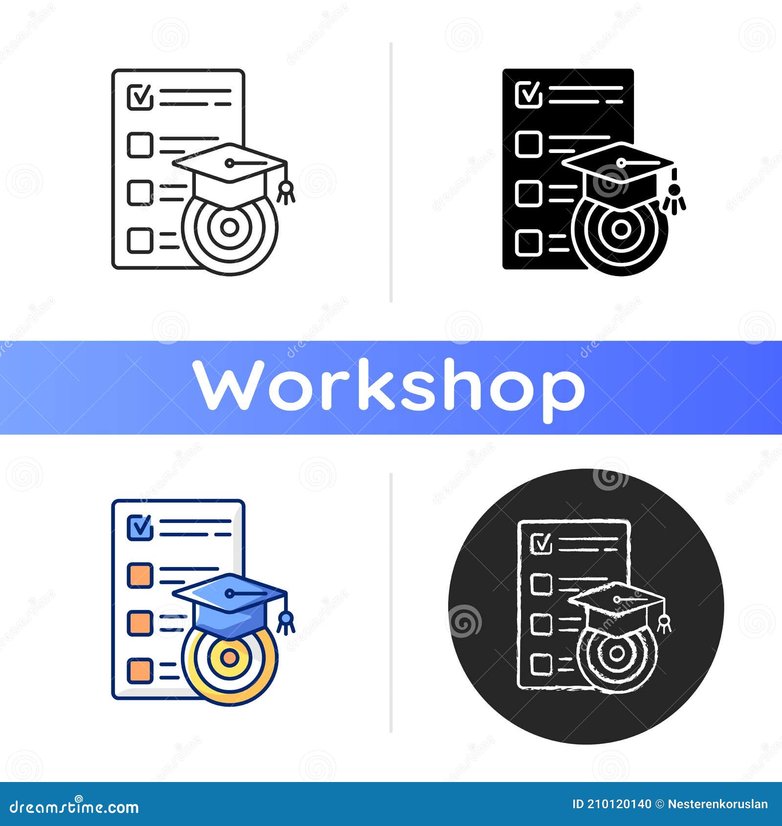 Workshop goals icon stock vector. Illustration of training - 210120140