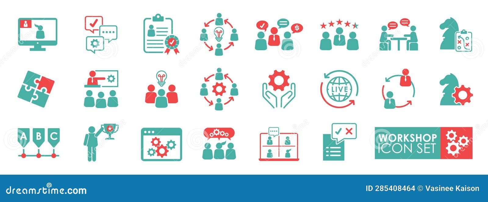 Workshop Icon Set. Solid Icons Collection Stock Vector - Illustration ...