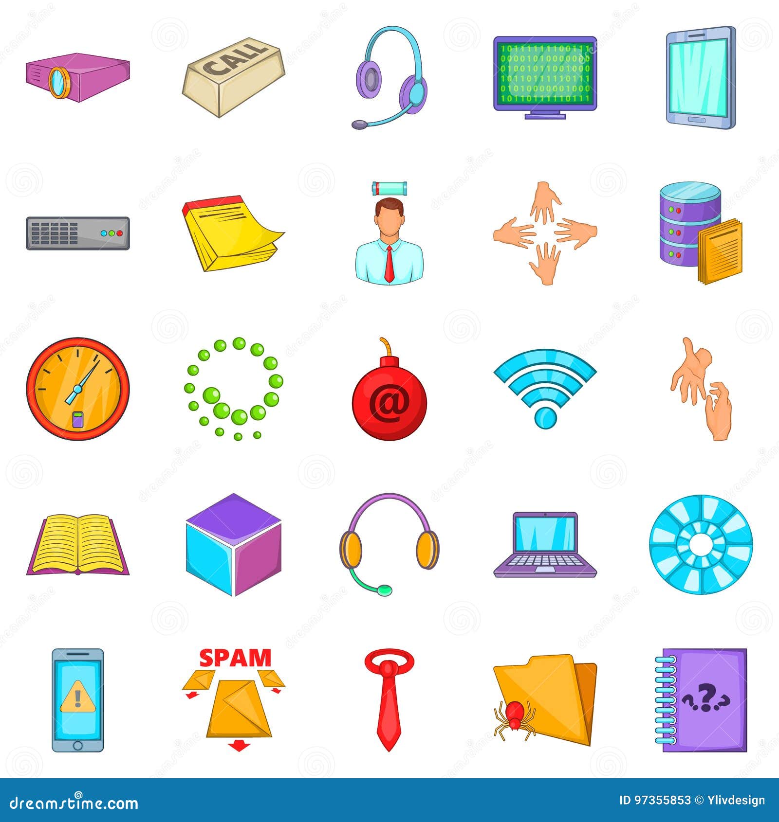 Workshop Icons Set, Cartoon Style Stock Vector - Illustration of ...